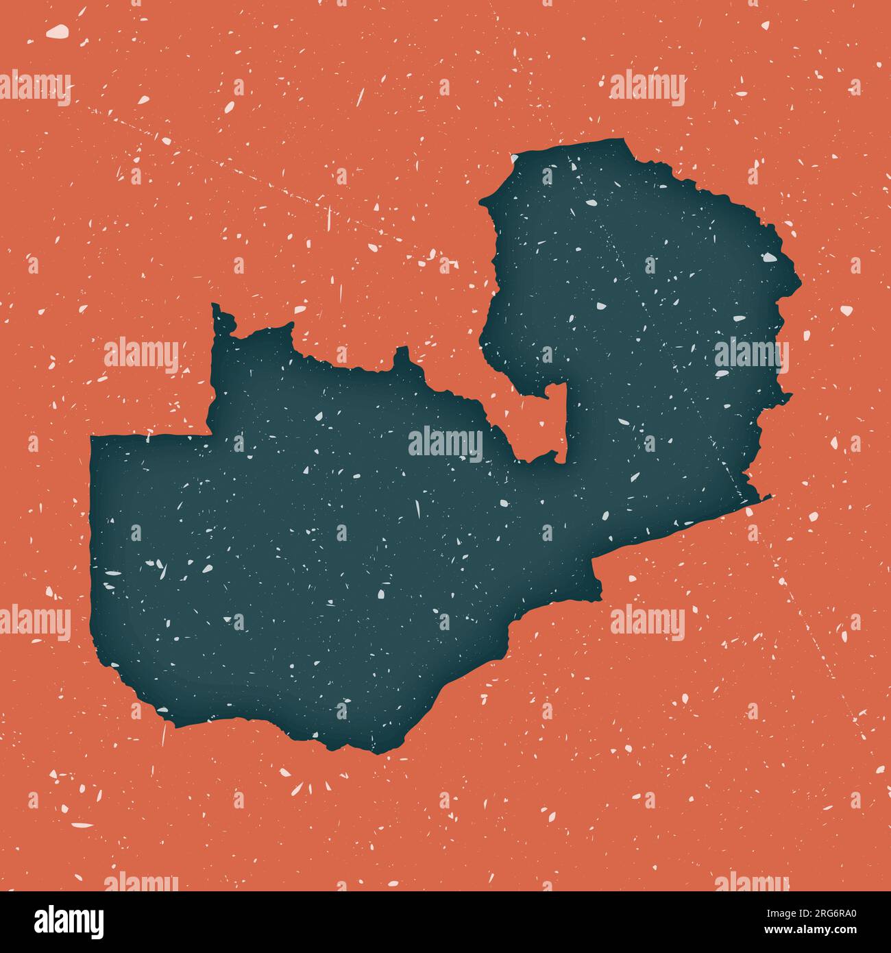 Zambia vintage map. Grunge map of the country with distressed texture ...