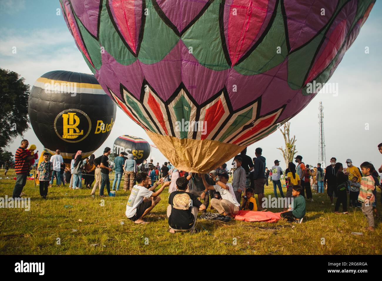 Some of the contestants at the Wonosobo Hot Air Balloon Festival ...