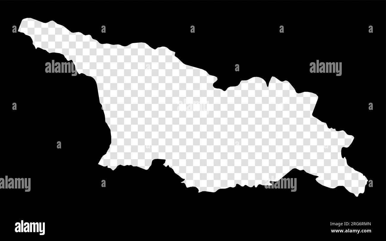 Stencil map of Georgia. Simple and minimal transparent map of Georgia ...