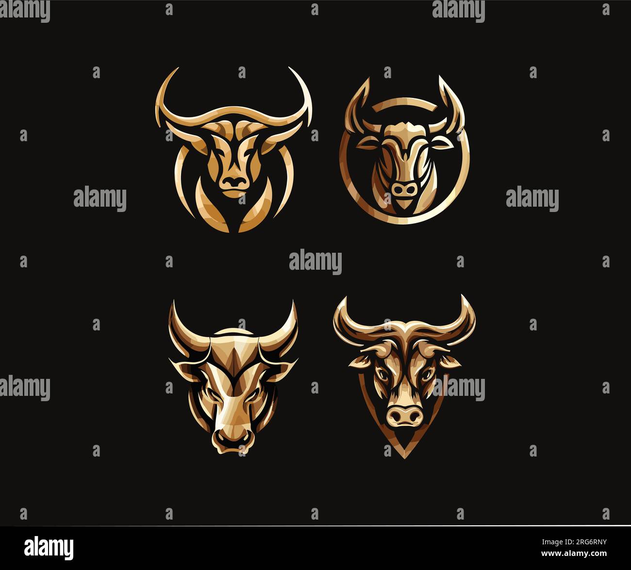 Luxurious and premium set of bulls logo Stock Vector Image & Art - Alamy