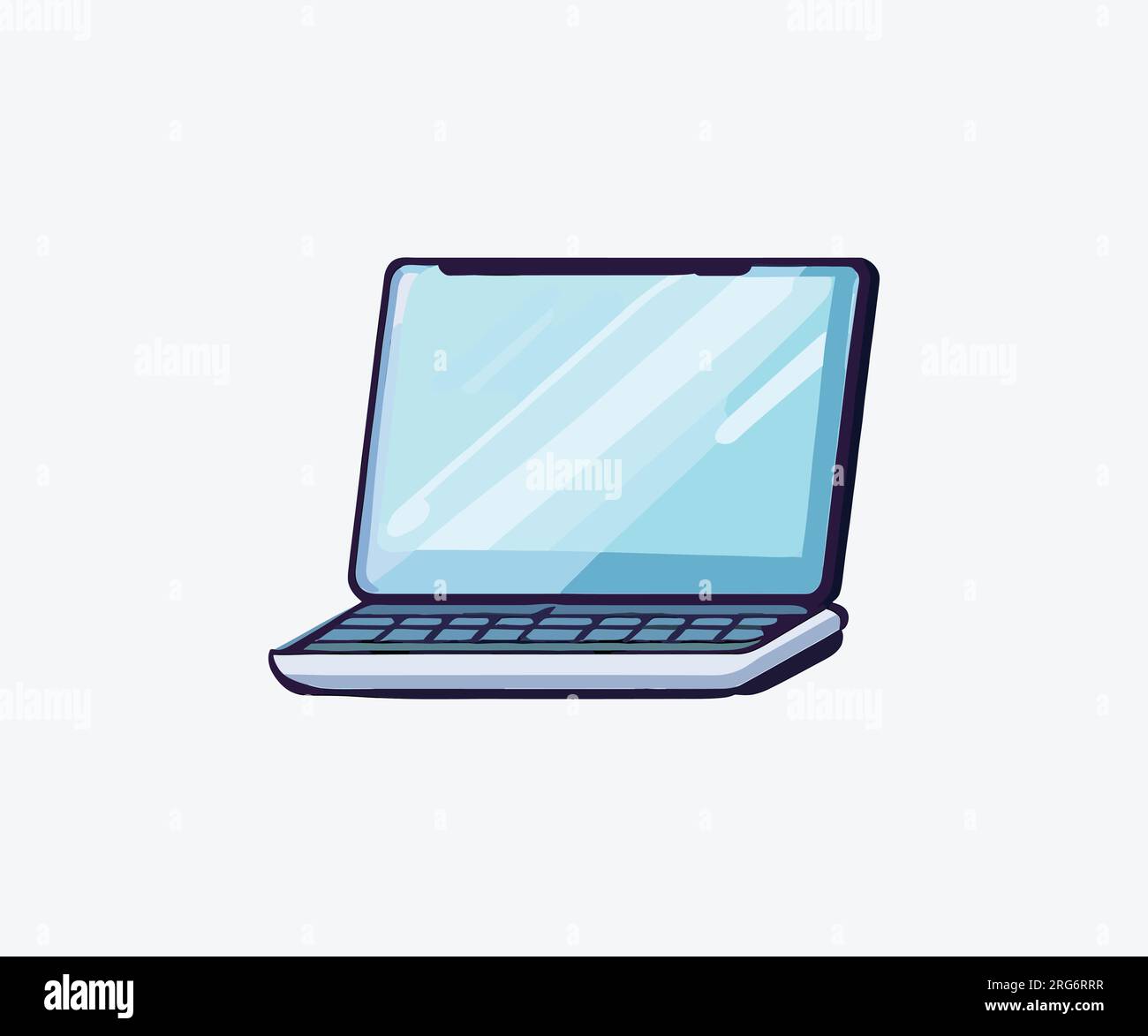 Flat vector illustration of a modern laptop Stock Vector Image & Art ...