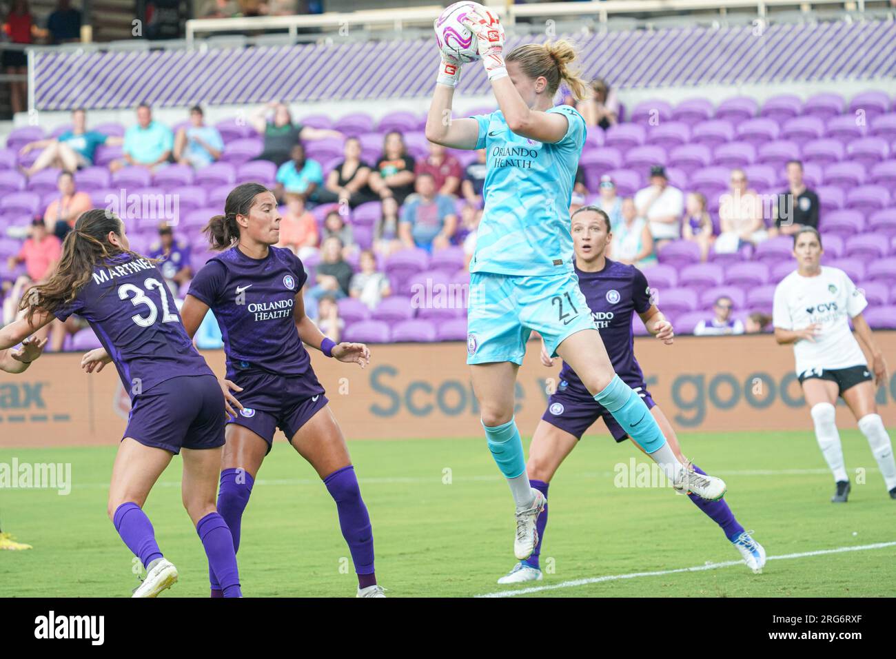 Orlando, Florida, USA, August 4, 2023, Orlando Pride goalkeeper Anna ...