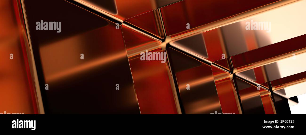 Adjacent box objects bronze metallic Elegant and Modern 3D Rendering ...
