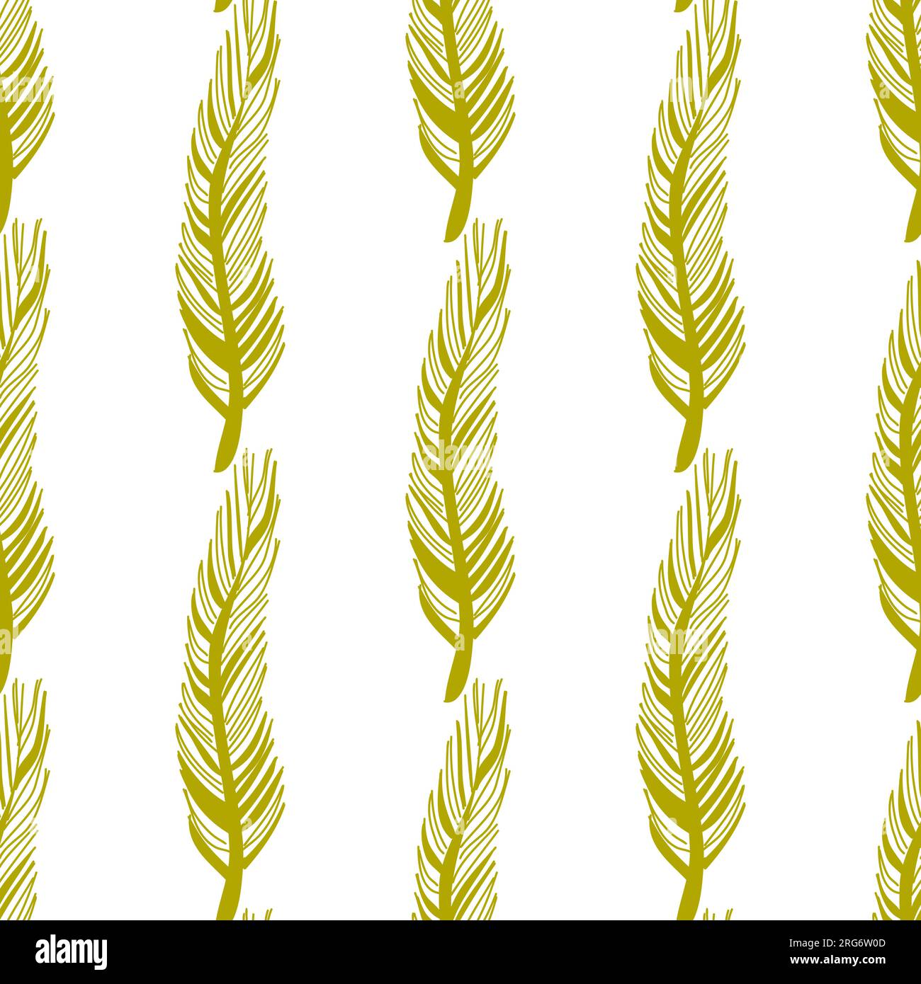 Summer abstract seamless pattern of marine plants. Algae Green. Marine ...