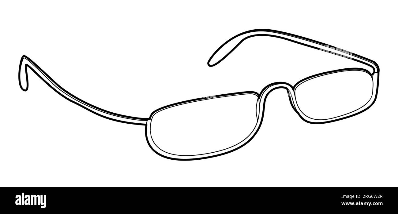 Half Rim frame glasses fashion accessory illustration. Sunglass Top ...