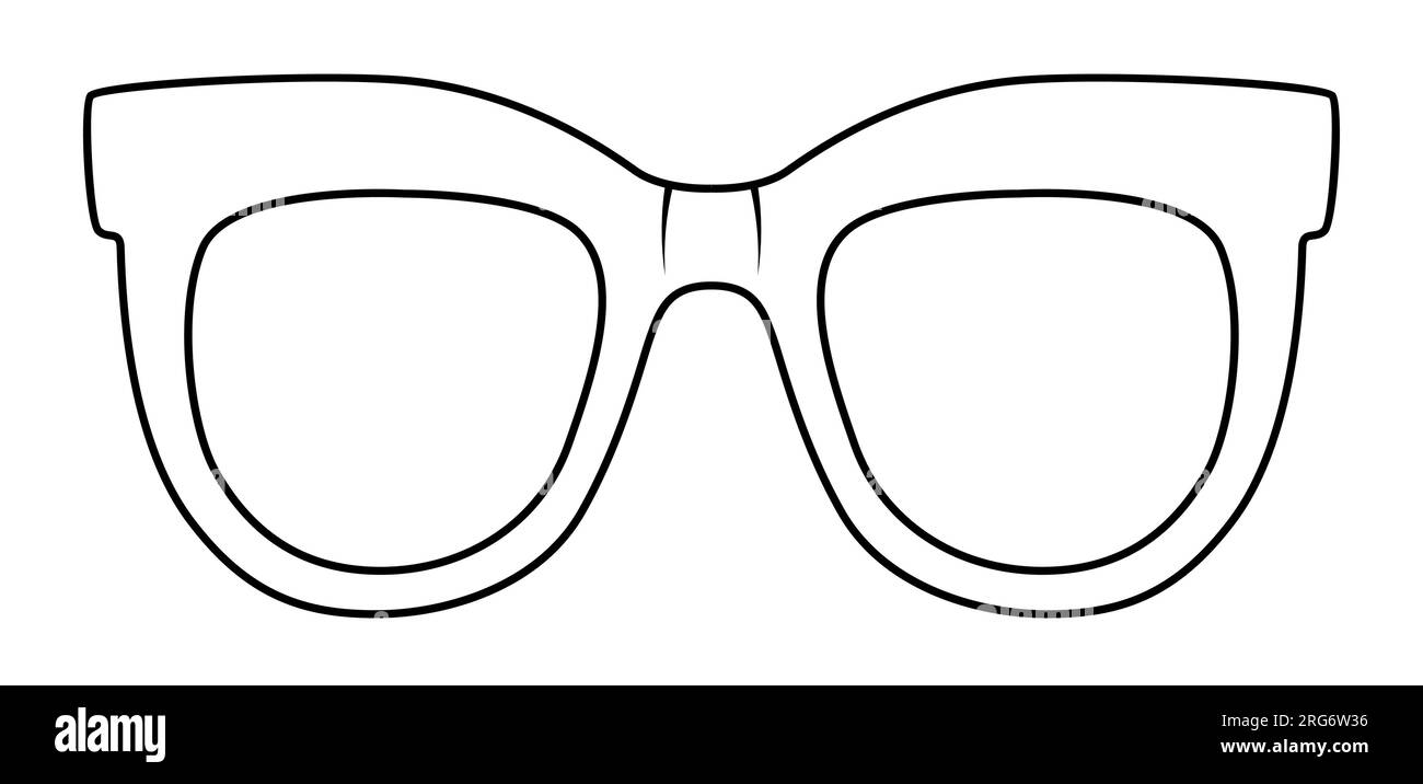 Retro Glasses Outline