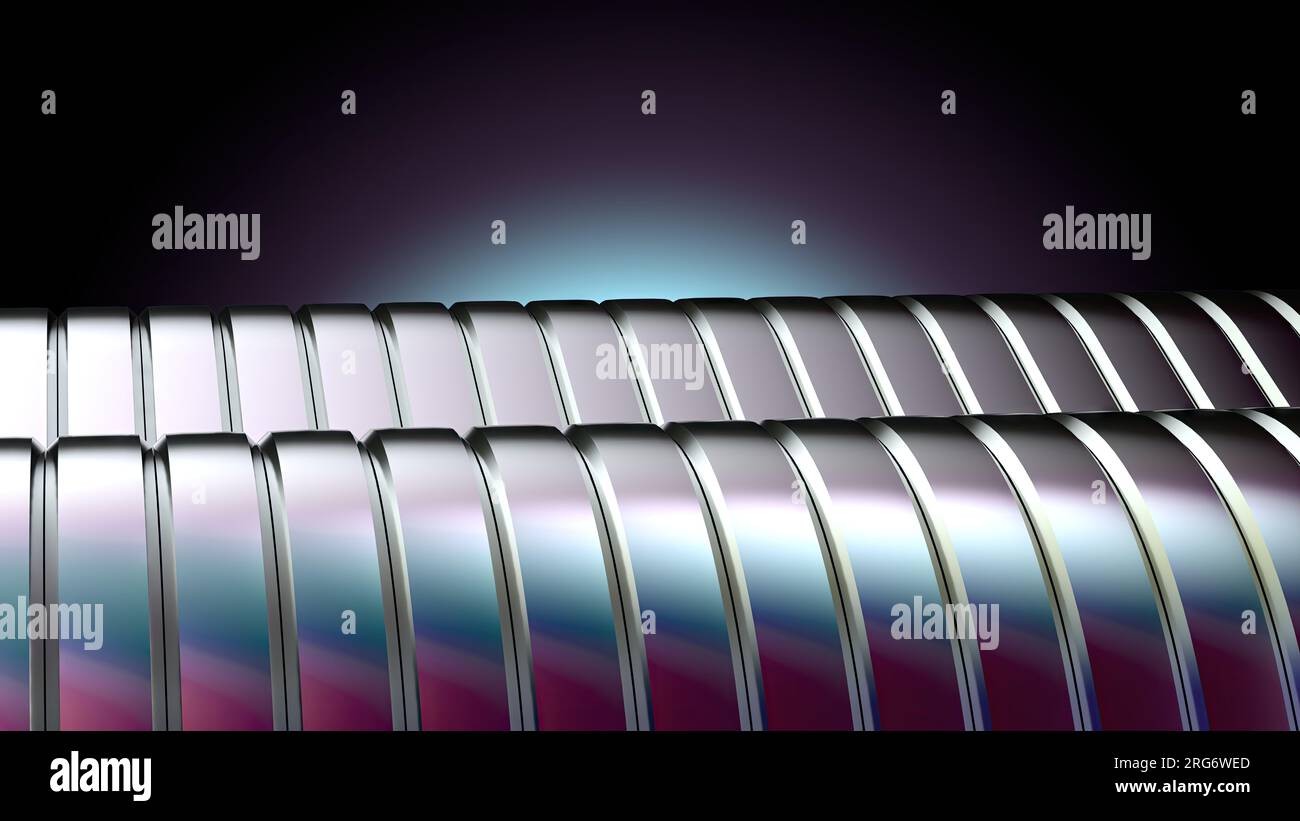 Elegant and Modern 3D Rendering image background of overlapping metal ...