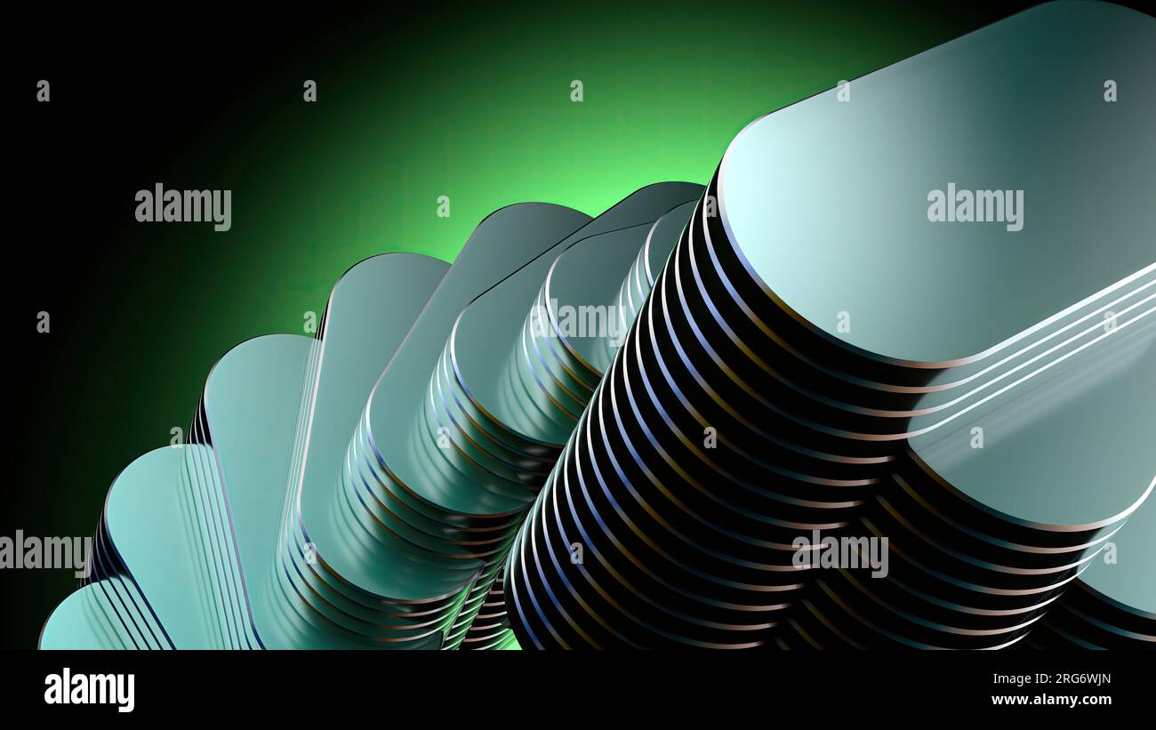 Elegant and Modern 3D Rendering image background of green metal plates ...