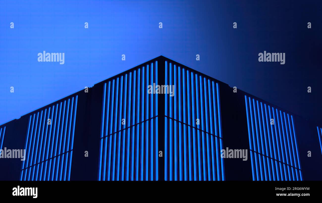 A background of an Elegant and Modern 3D Rendering image in blue and ...