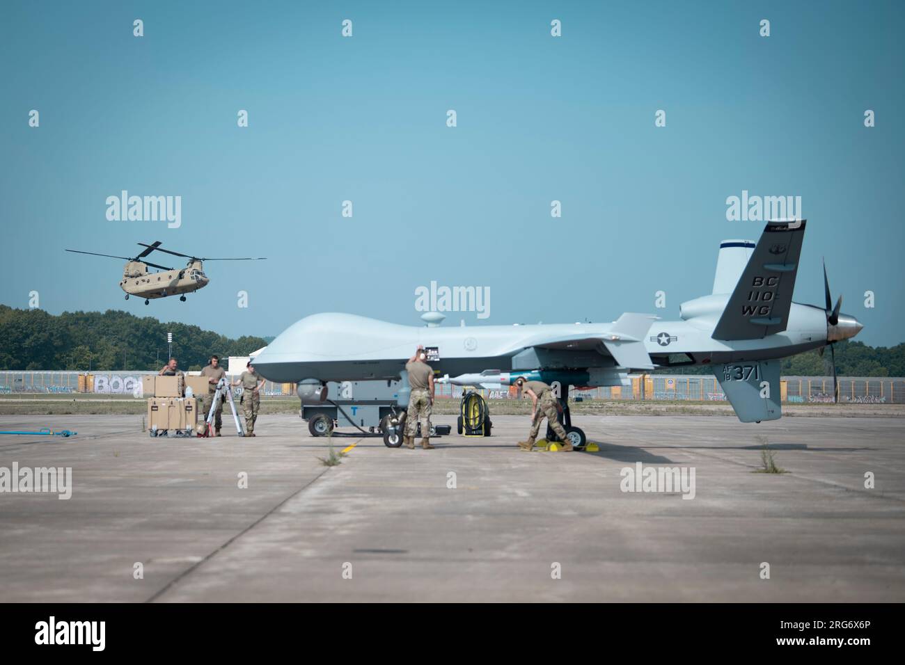 Dual remote piloted MQ-9 Reapers and dual A-10 Thunderbolt II’s hot pit ...