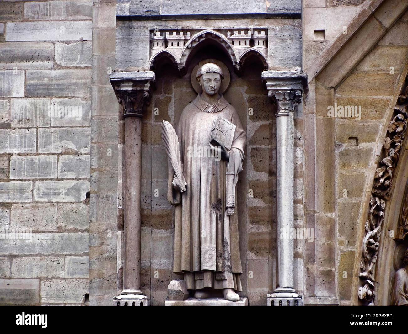 Architectural details of the Notre-Dame cathedral one of the most ...