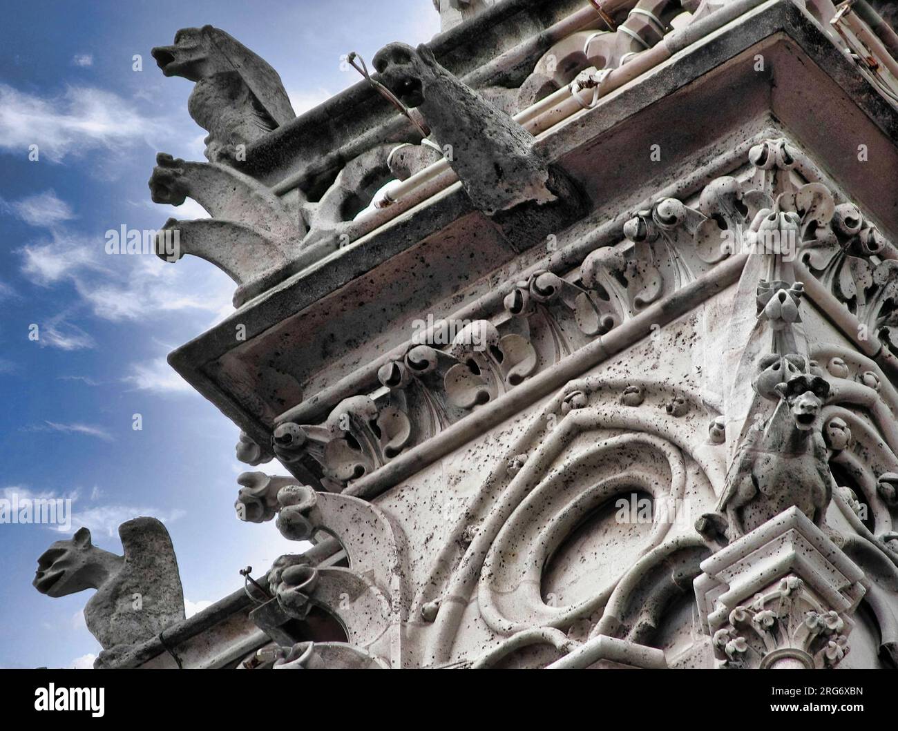 Architectural details of the Notre-Dame cathedral one of the most ...