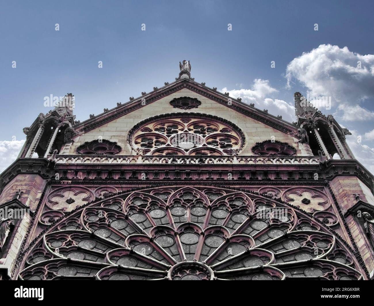 Architectural details of the Notre-Dame cathedral one of the most ...