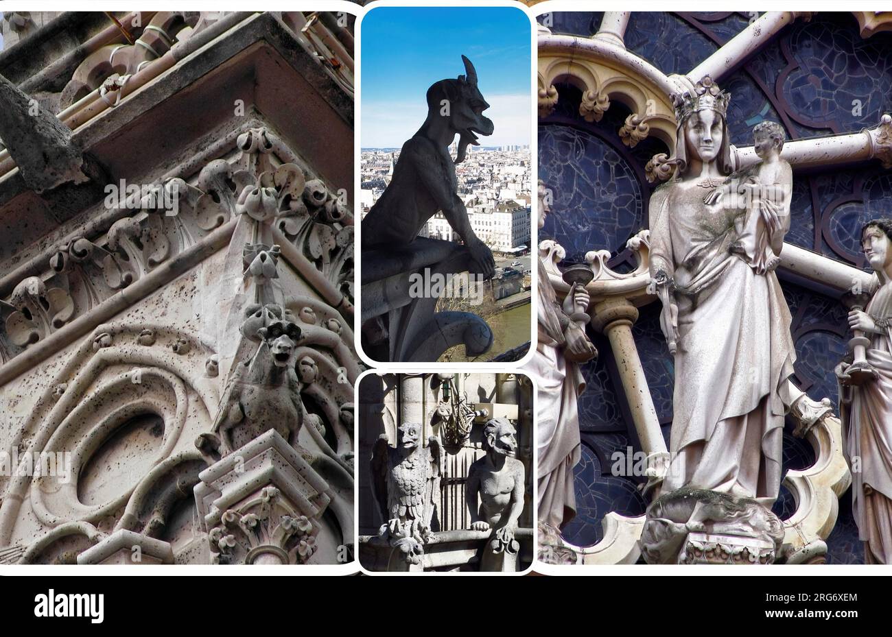 Architectural details of the Notre-Dame cathedral one of the most ...