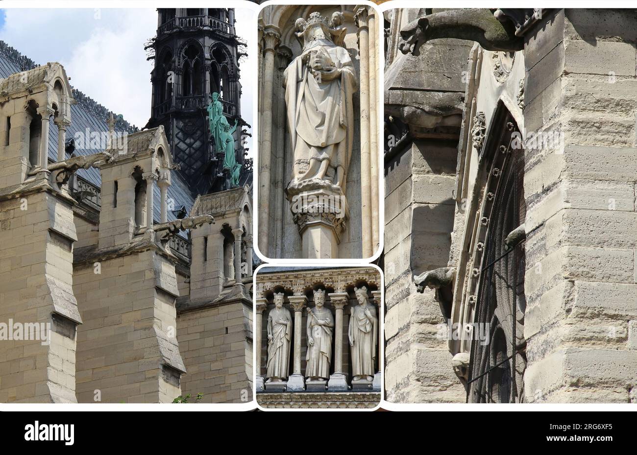 Architectural details of the Notre-Dame cathedral one of the most ...