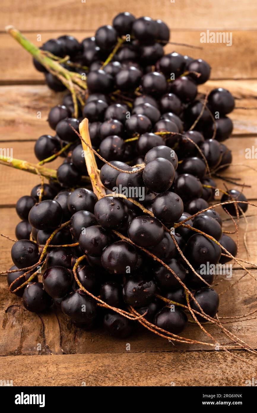 Fresh organic acai berries - Euterpe oleracea Stock Photo - Alamy