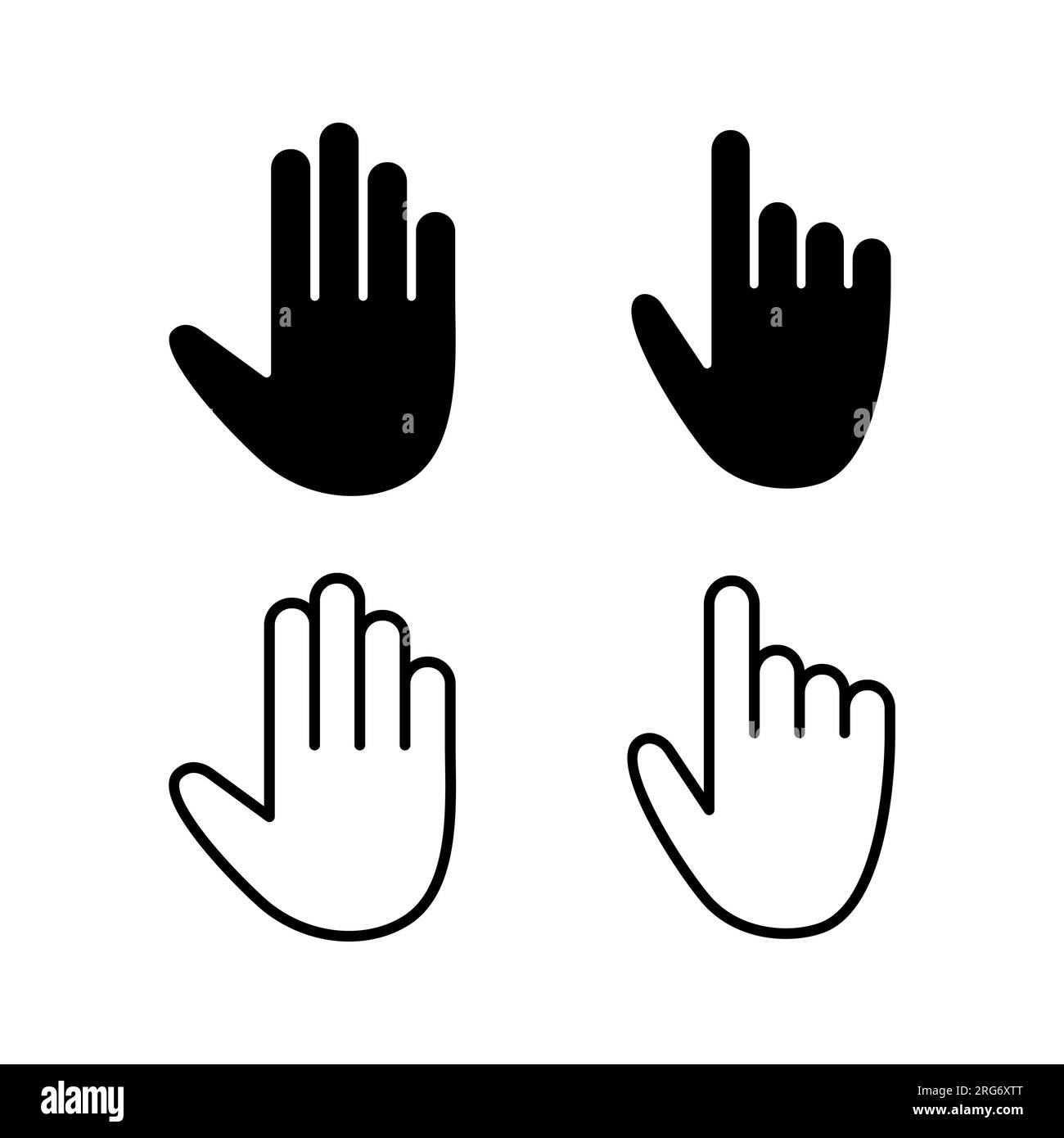 Internet symbols clicking hand Stock Vector Images - Alamy