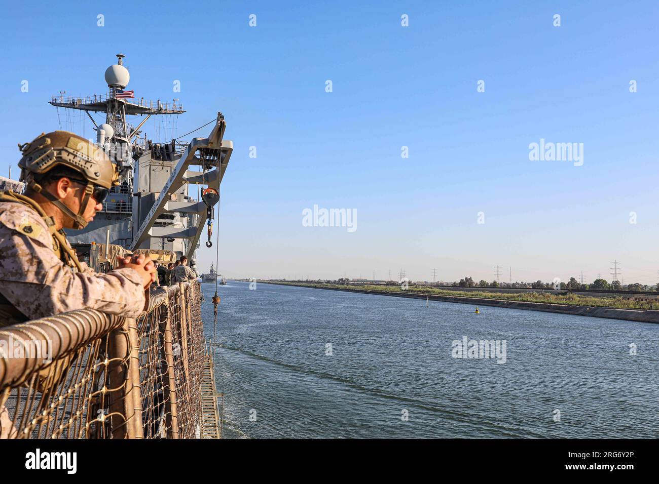 230806-N-ED646-1240- SUEZ CANAL (August 6, 2023) Harpers Ferry-class ...