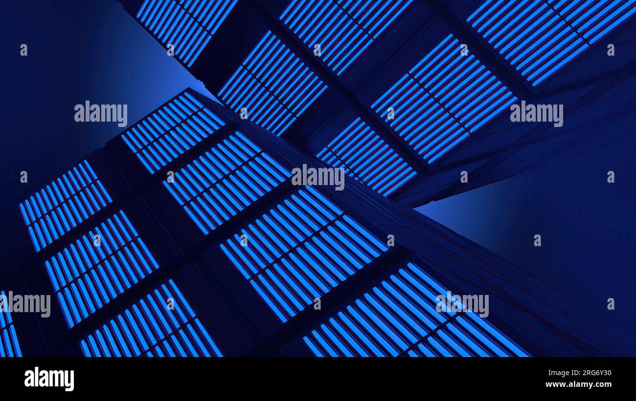 A background of an Elegant and Modern 3D Rendering image in blue and ...