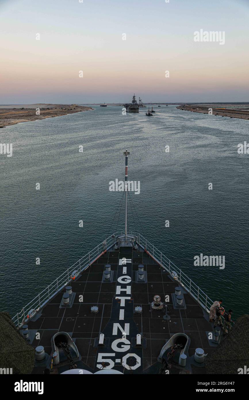 230806-N-ED646-2133- SUEZ CANAL (August 6, 2023) Harpers Ferry-class ...