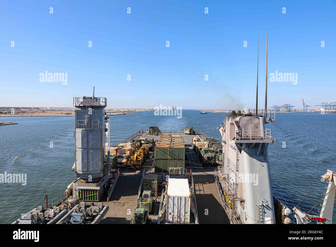 230806-N-ED646-1103- SUEZ CANAL (August 6, 2023) Harpers Ferry-class ...