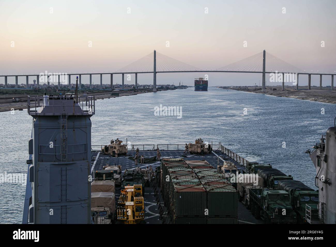 230806-N-ED646-2178- SUEZ CANAL (August 6, 2023) Harpers Ferry-class ...