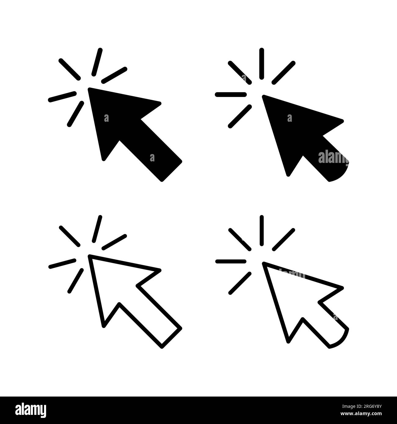 Click icon vector. cursor icon vector. pointer sign Stock Vector Image & Art - Alamy