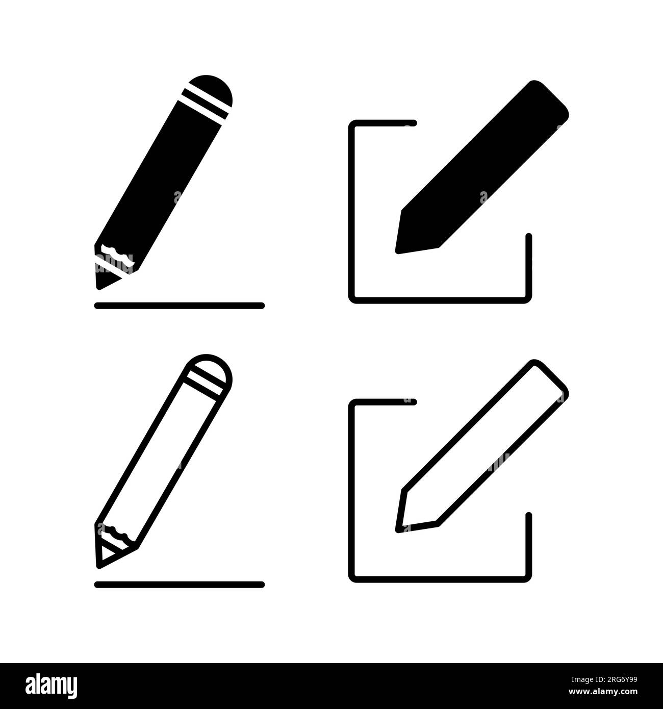 Edit icon vector. edit document sign and symbol. pencil Stock Vector ...
