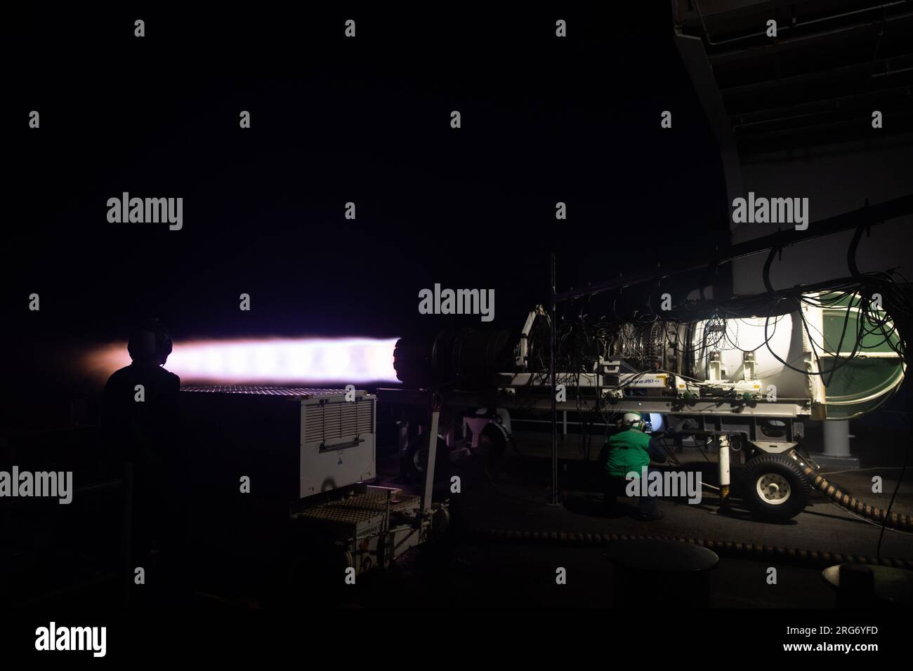 Sailors assigned to the world’s largest aircraft carrier USS Gerald R ...