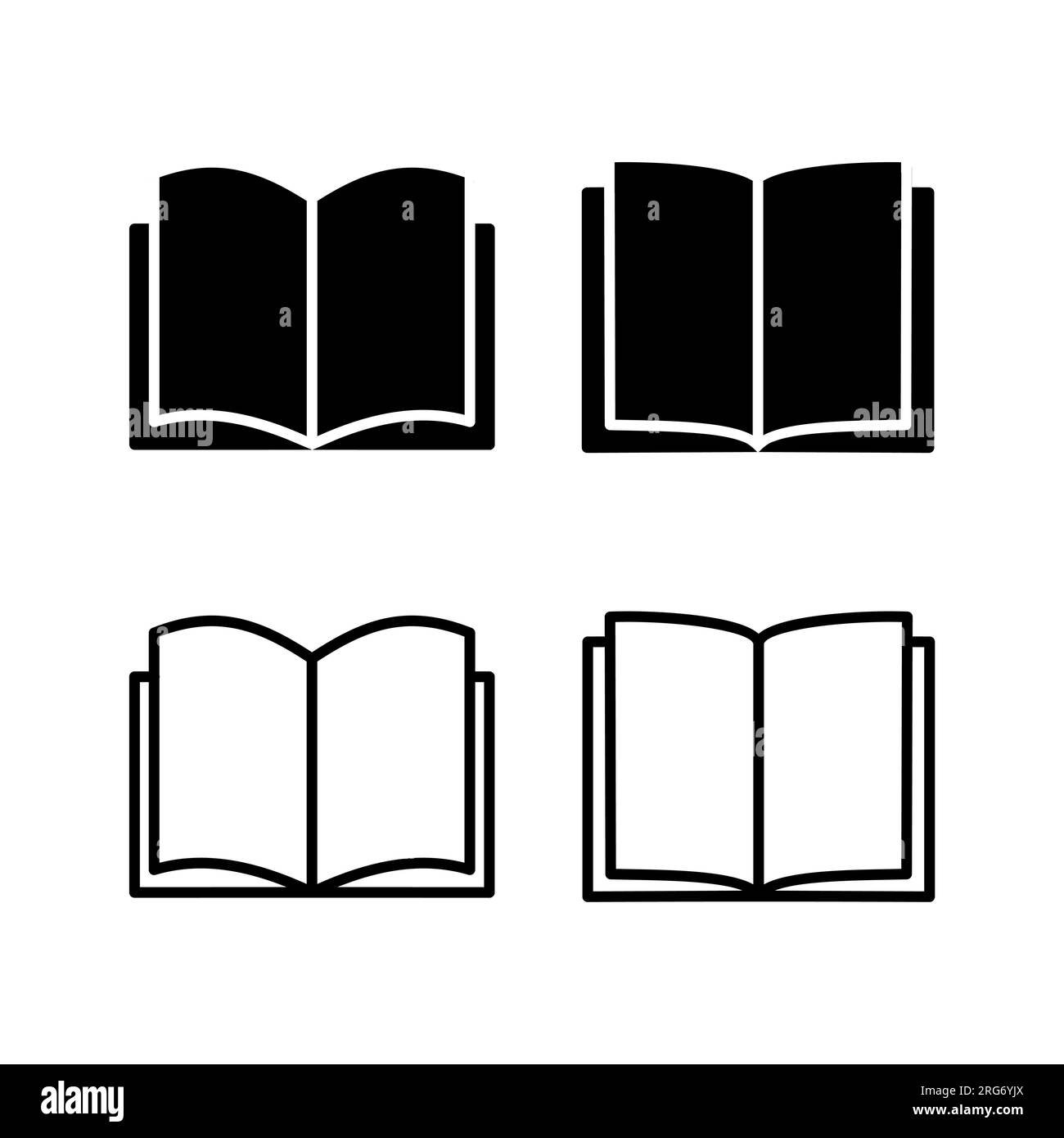 Book icon vector. Open book vector icon Stock Vector Image & Art - Alamy