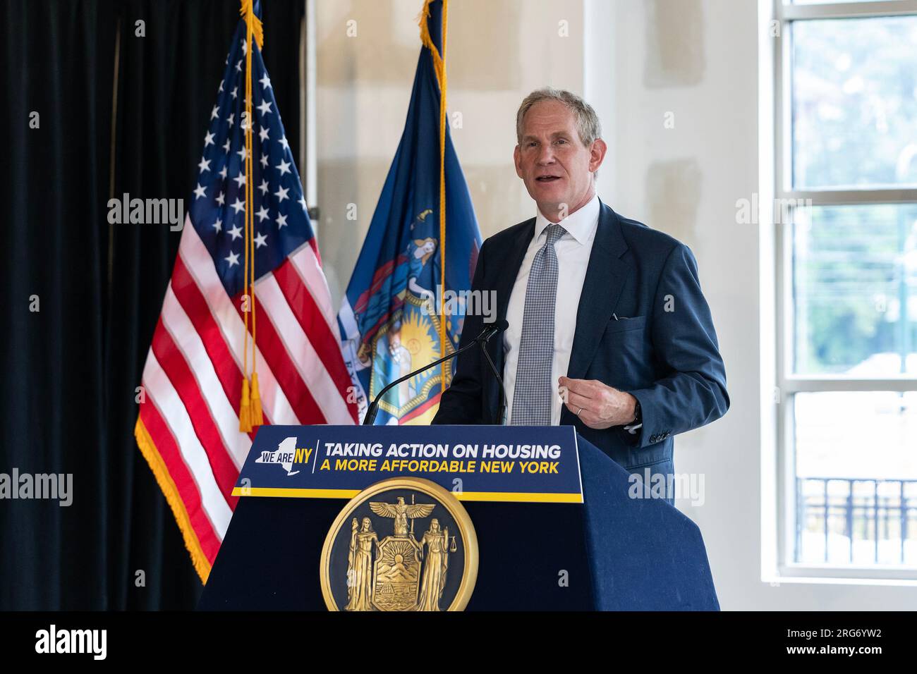Harrison, New York, USA. 7th Aug, 2023. MTA Chair and CEO Janno Lieber ...