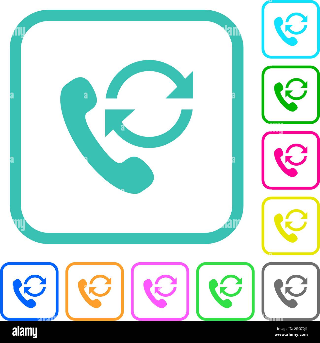 Recall vivid colored flat icons in curved borders on white background ...