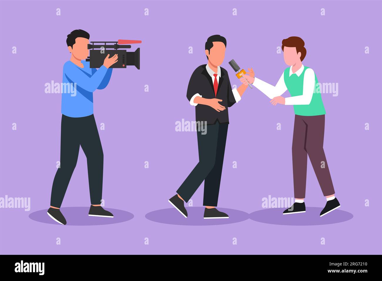 Cameraman video camera silhouette illustration hi-res stock photography ...