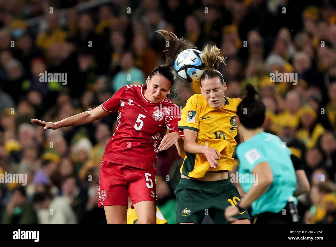 Sydney, Australia, 7 August, 2023. Simone Boye of Denmark and Emily van ...