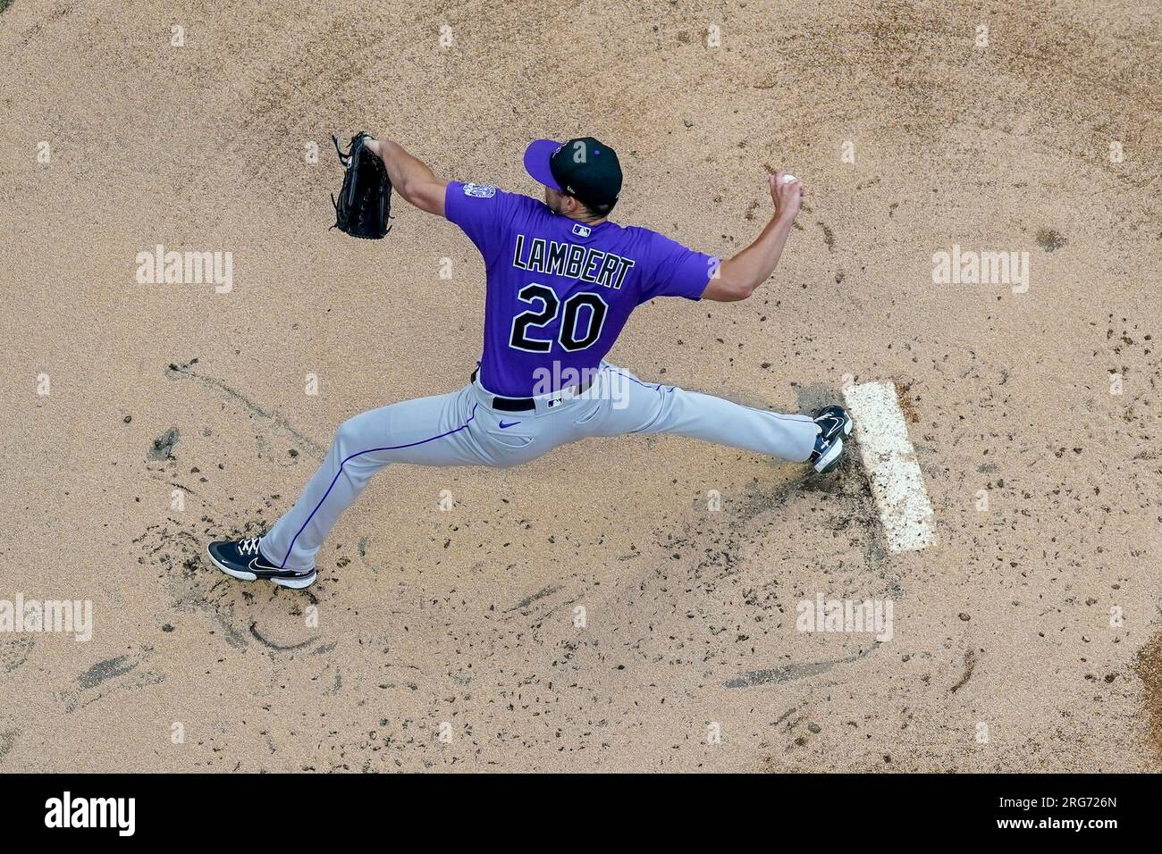 Colorado Rockies starting pitcher Peter Lambert throws during the first ...