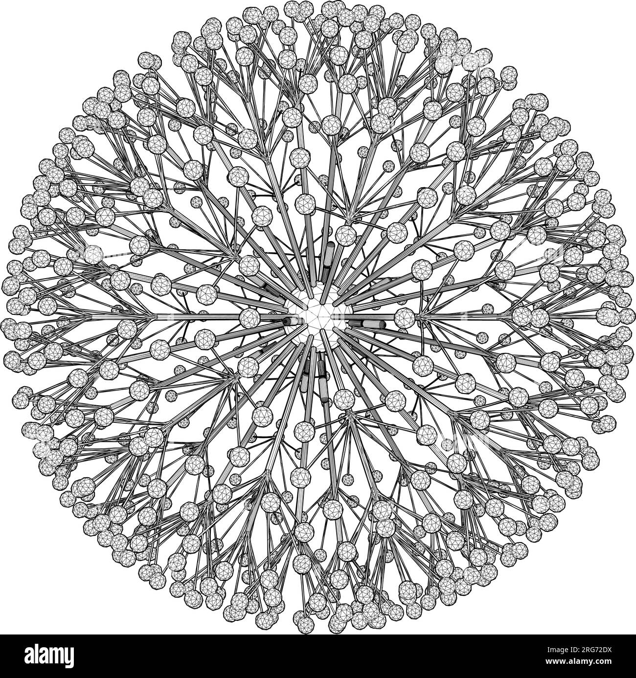 Dna Molecule Fractal Network Structure Vector Abstract Dna String