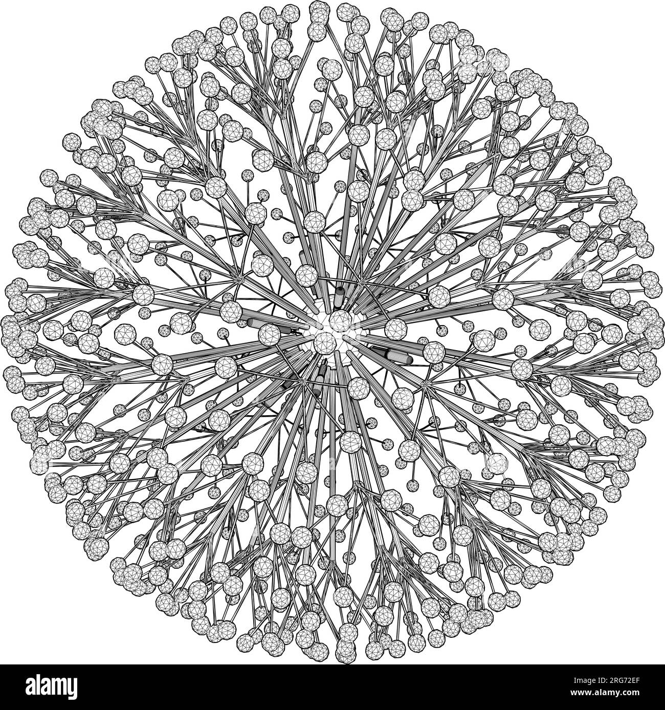 Dna Molecule Fractal Network Structure Vector Abstract Dna String Network Connection Isolated