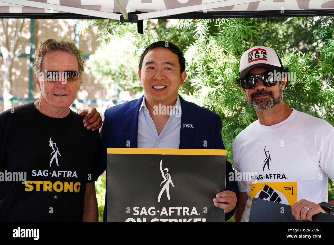 Photo by: gotpap/STAR MAX/IPx 2023 8/7/23 Bryan Cranston , Andrew Yang ...