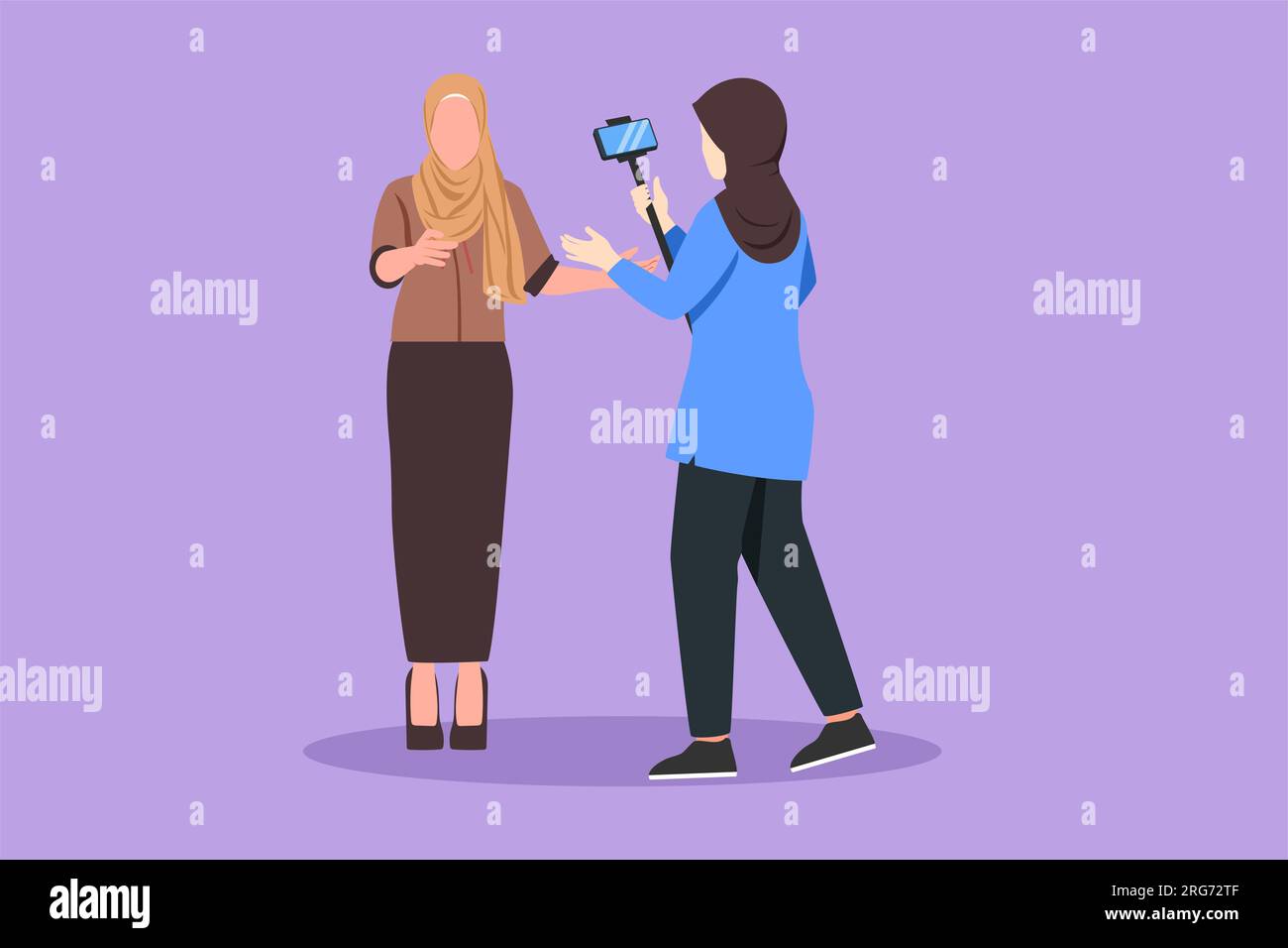 Character flat drawing professional shooting team record video ...