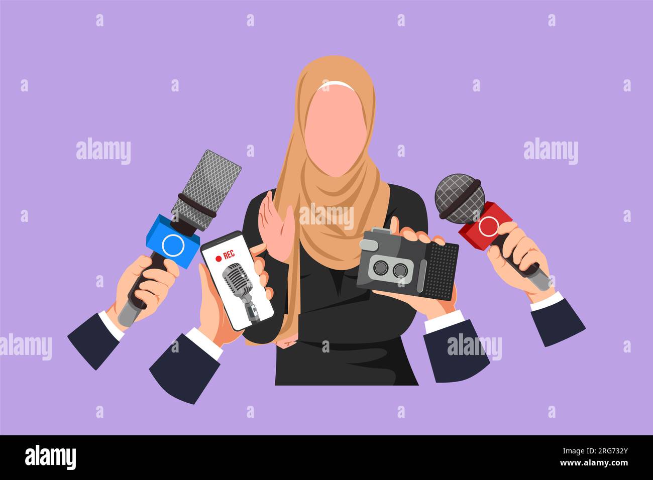 News interviewer muslim hi-res stock photography and images - Alamy