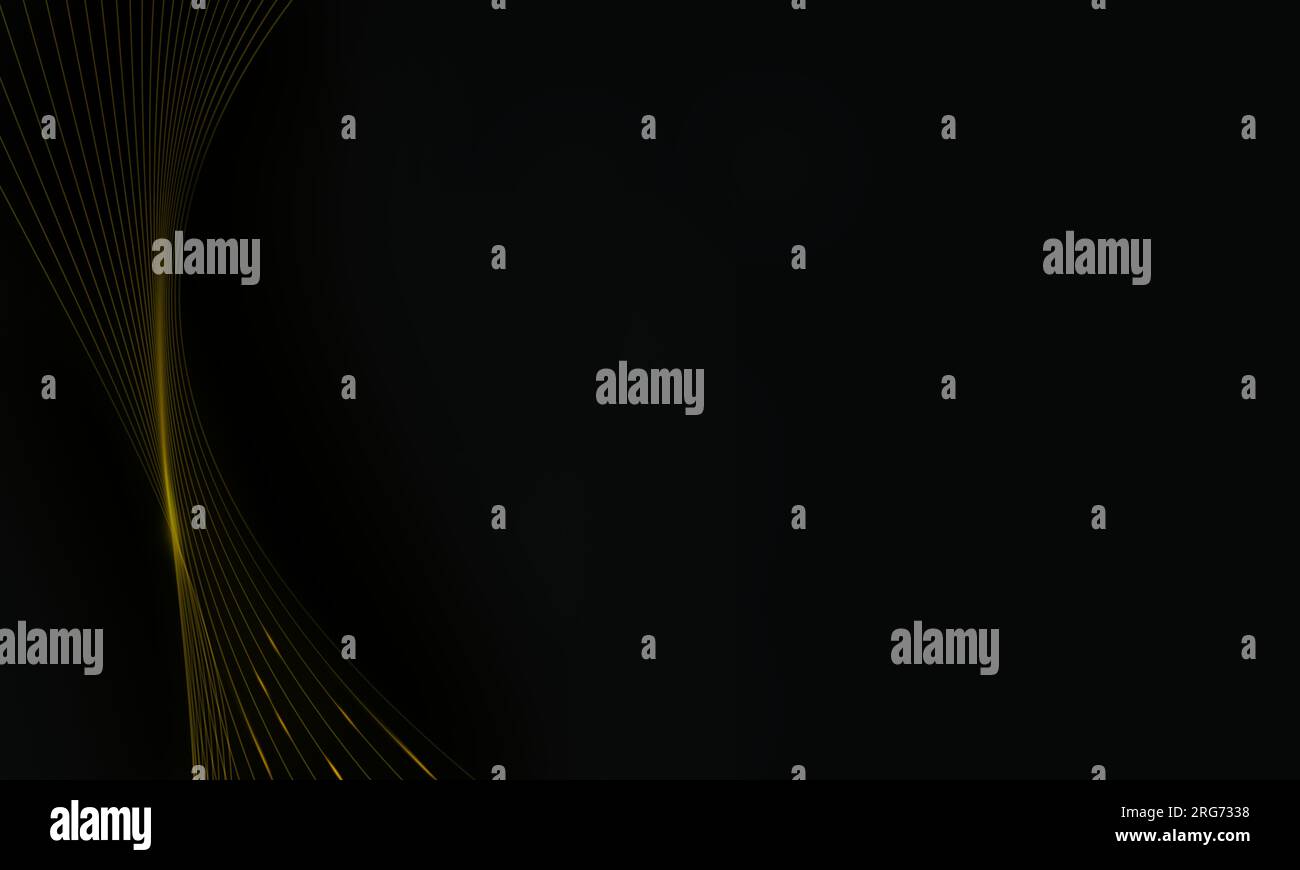 black gold background with beautiful gold lines Stock Photo - Alamy