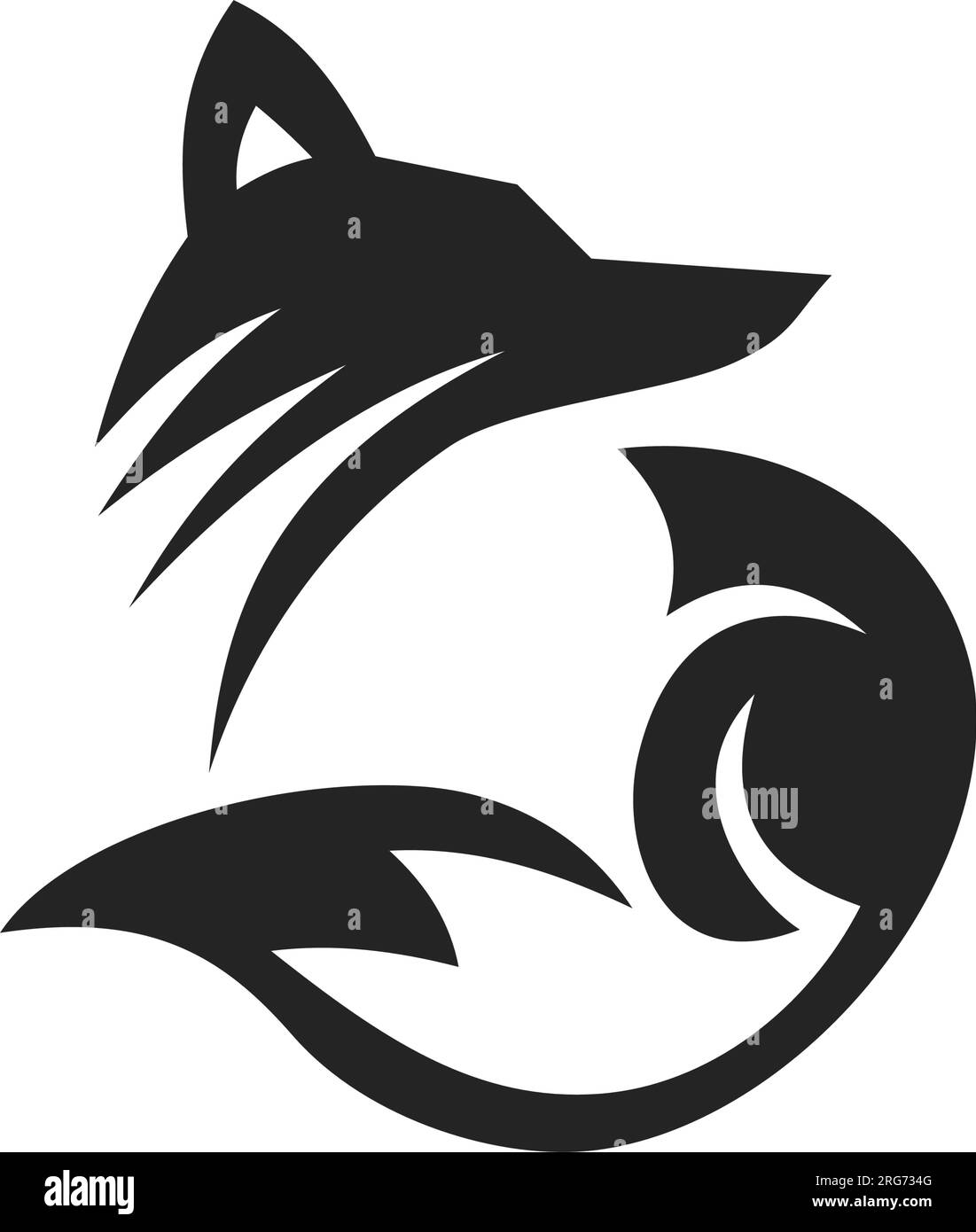 fox logo template Isolated. Icon Illustration Brand Identity. Abstract ...