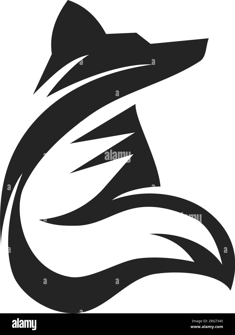 fox logo template Isolated. Icon Illustration Brand Identity. Abstract ...