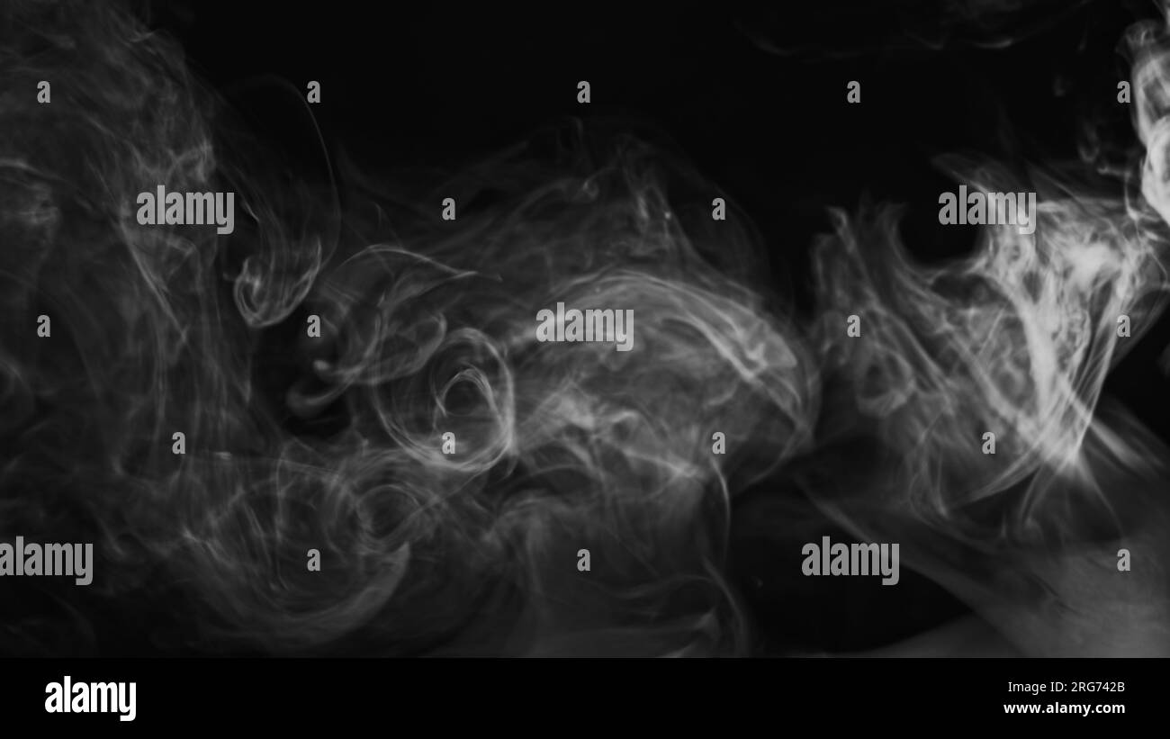 Vapor overlay smoke cloud white mist floating dark Stock Photo - Alamy