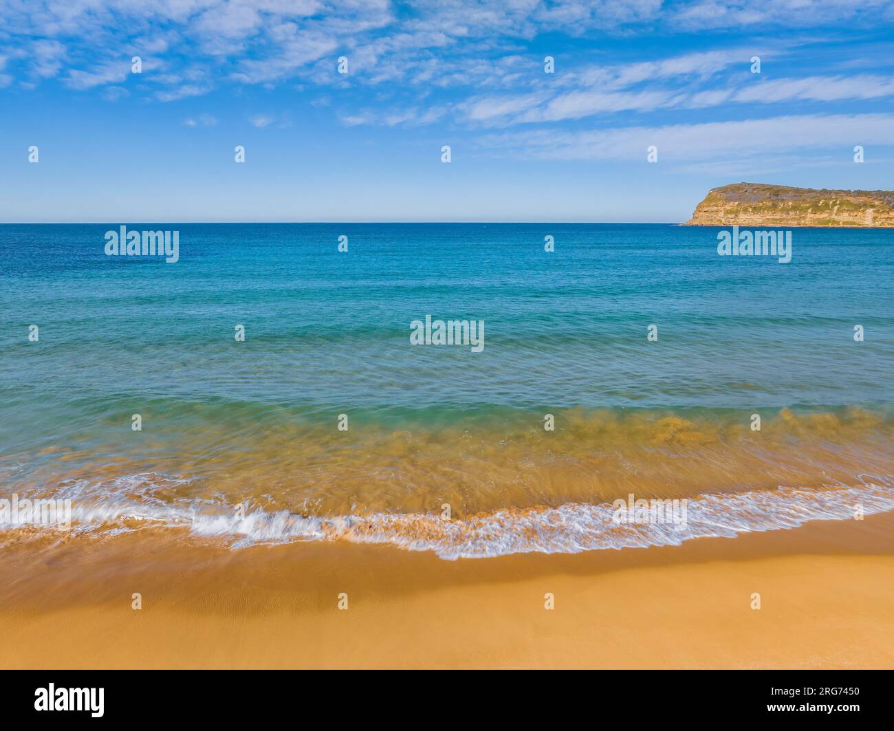 Daytime seascape with clouds at Copacabana on the Central Coast, NSW ...