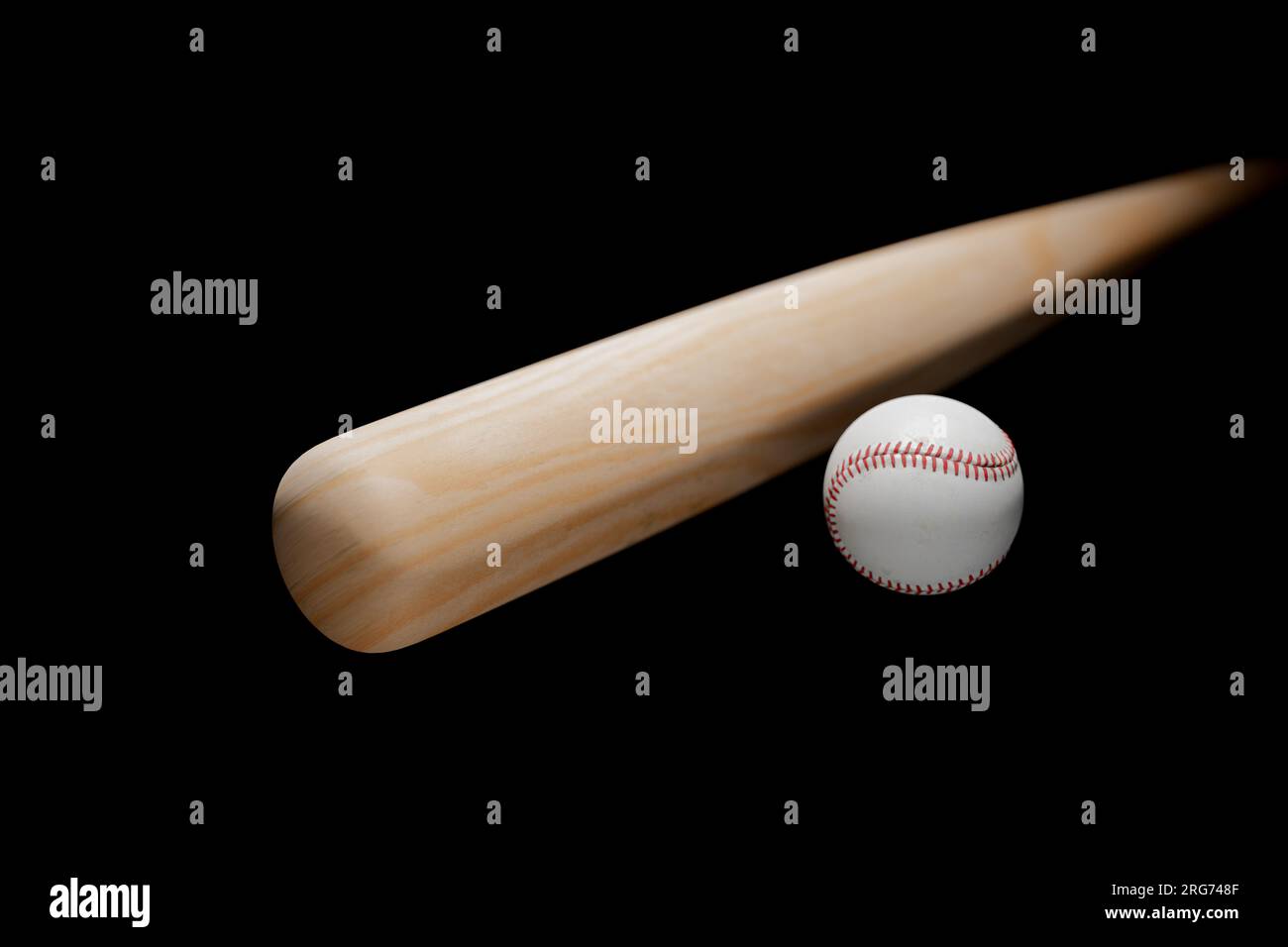 The moment a baseball bat hits a baseball, 3d rendering Stock Photo - Alamy