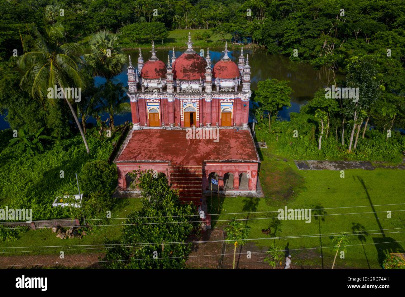 Miah Bari Mosque, a three domed ancient mosque and archaeological site ...