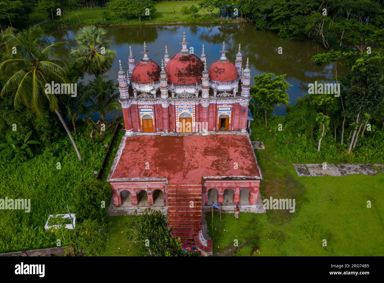 Miah Bari Mosque, a three domed ancient mosque and archaeological site ...