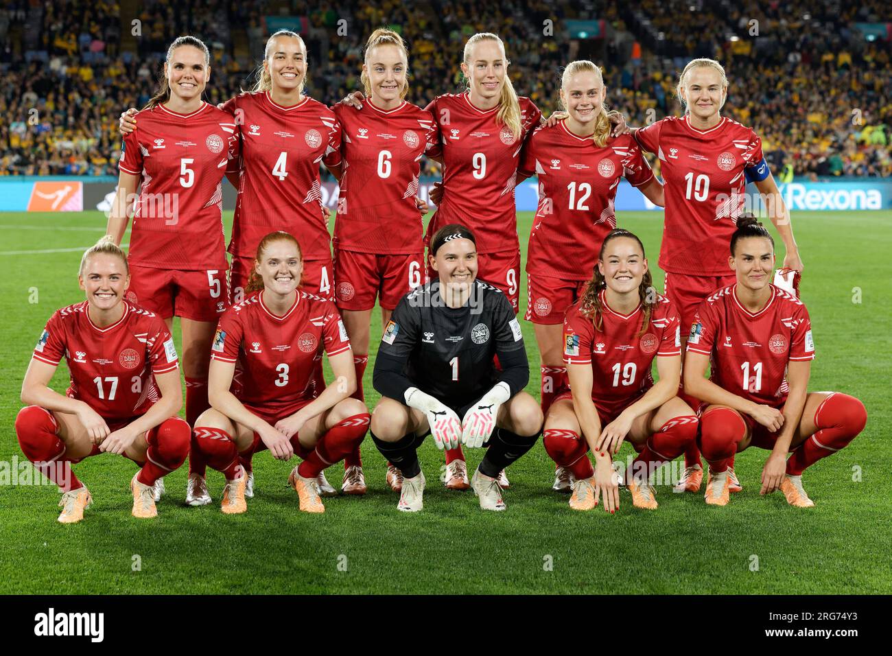 Sydney, Australia. 07th Aug, 2023. Denmark players pose for a team ...