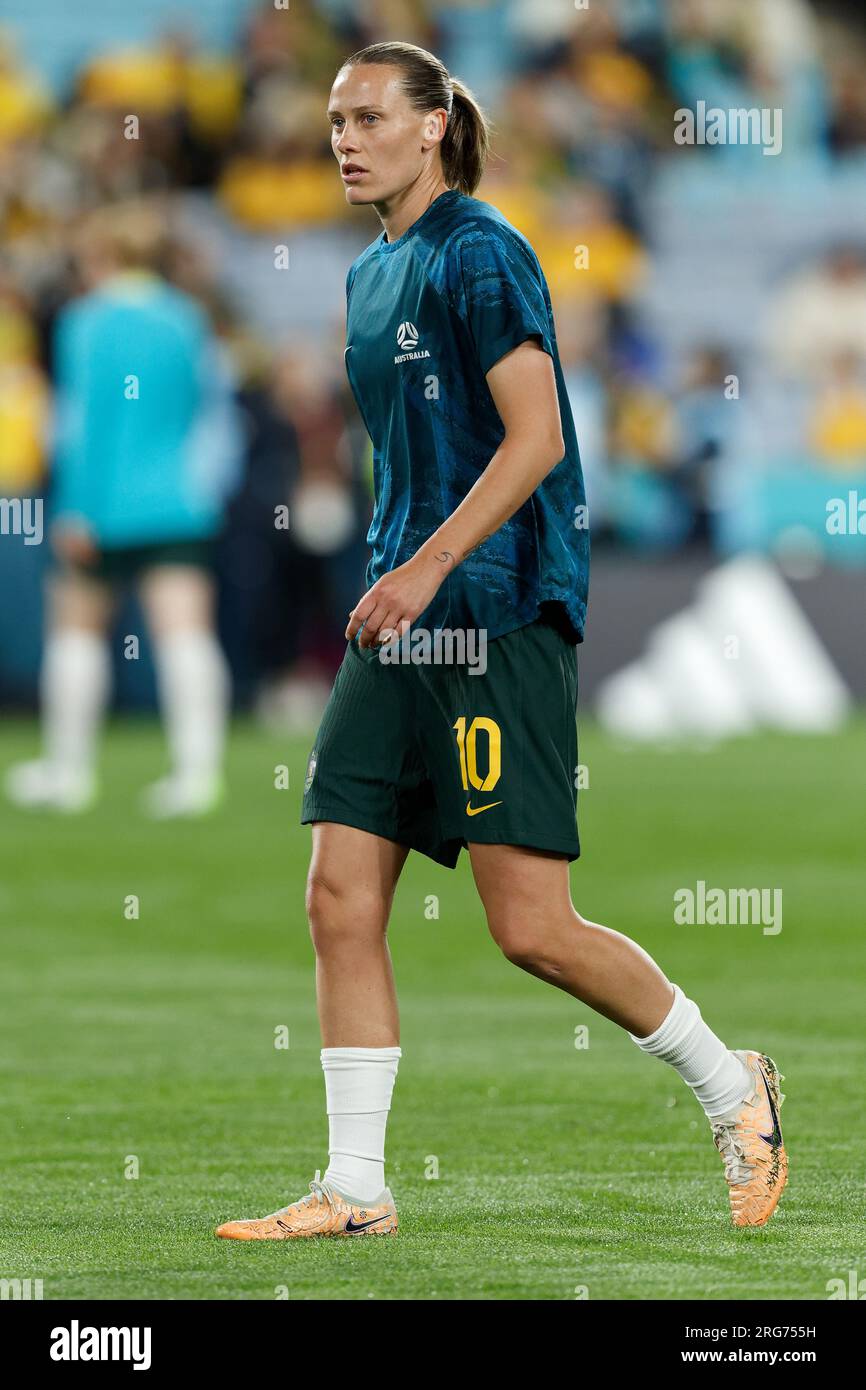 Sydney, Australia. 07th Aug, 2023. Emily Van Egmond of Australia warms ...